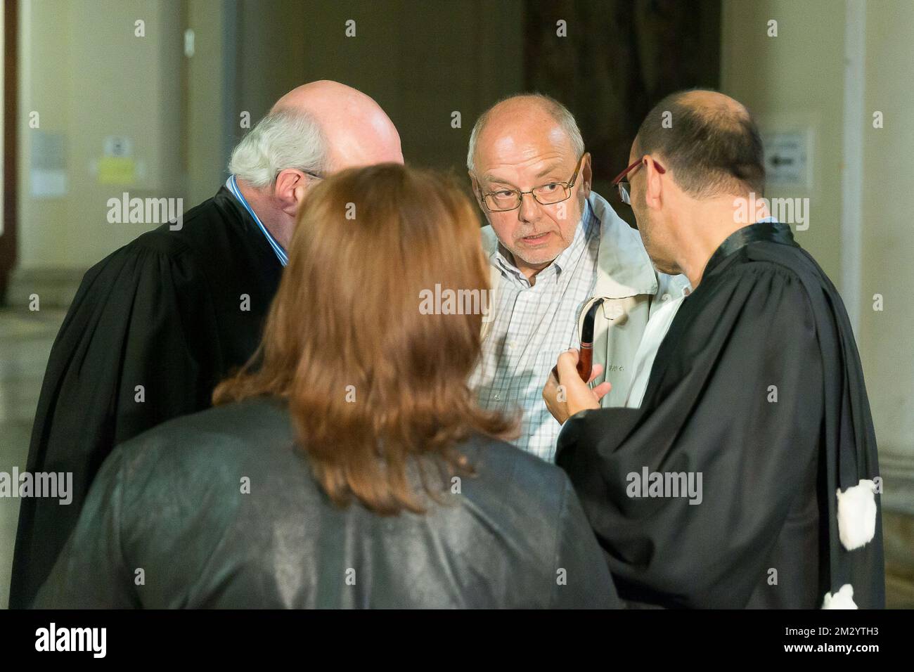 Accused Sylvia B., Accused Christian Van Eyken and Lawyer Marc ...