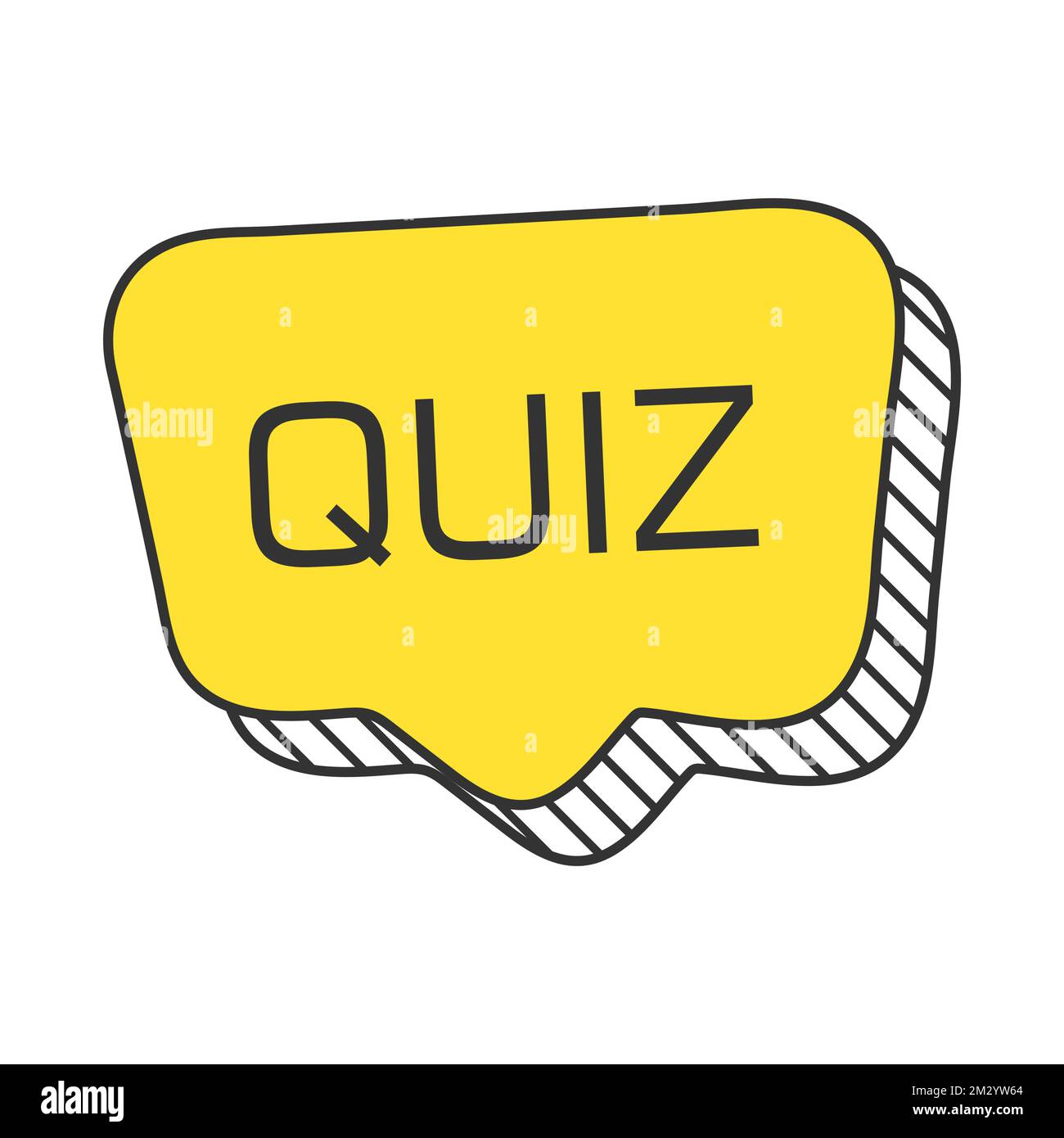 Quiz logo with speech bubble symbols, concept of questionnaire show ...