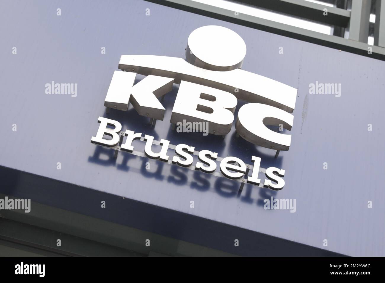 Illustration picture shows the KBC headquarters during as an ...