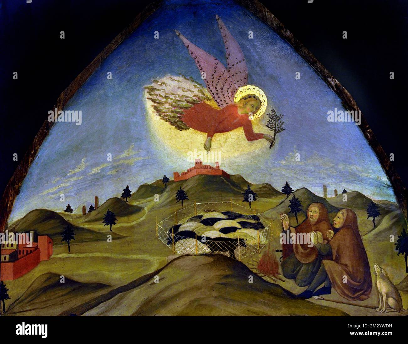 Annuncio a pastori- Announcement to shepherds by Sano di Pietro 1405 ...