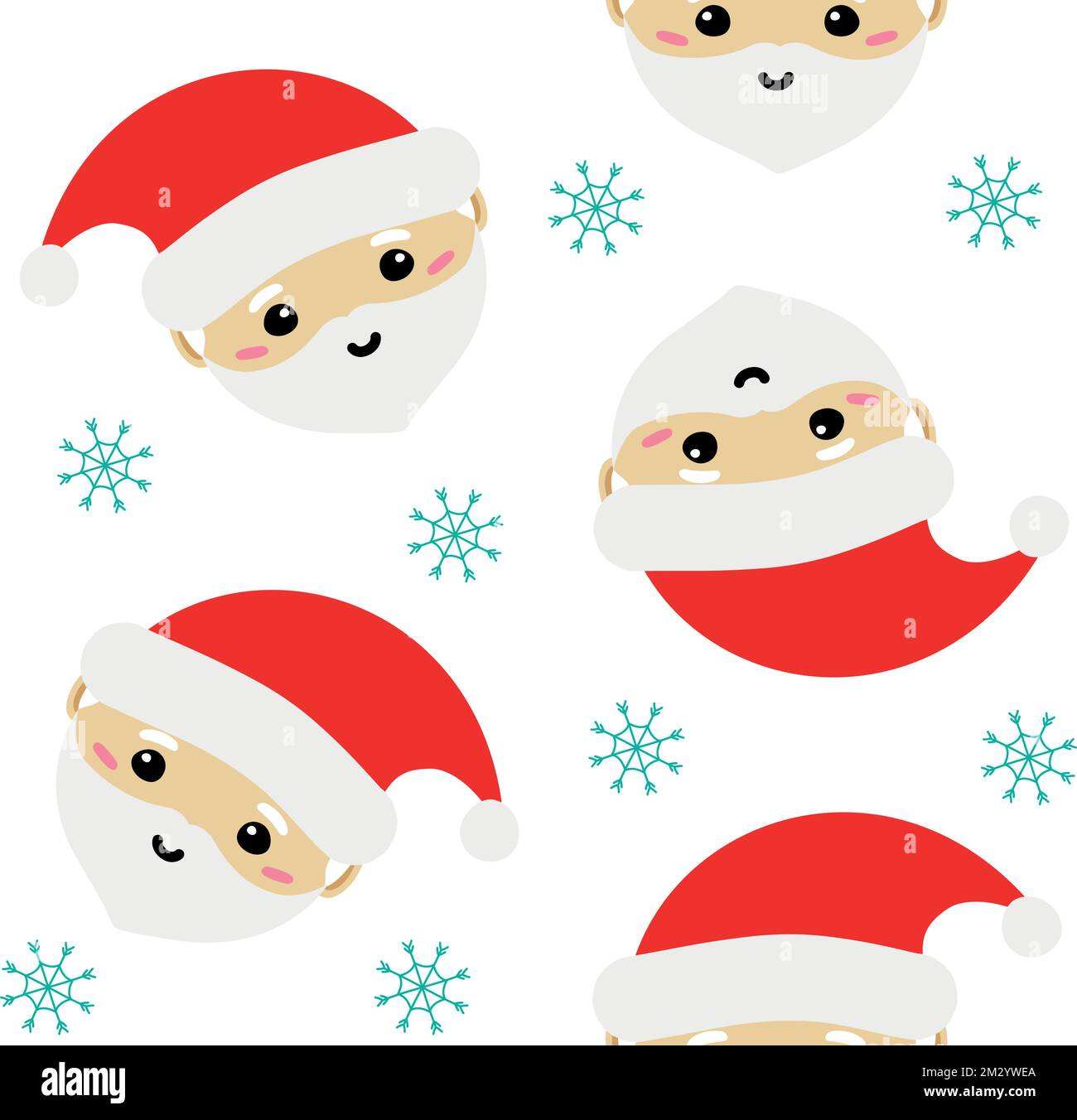 Vector seamless pattern of flat Santa Claus Stock Vector Image & Art ...