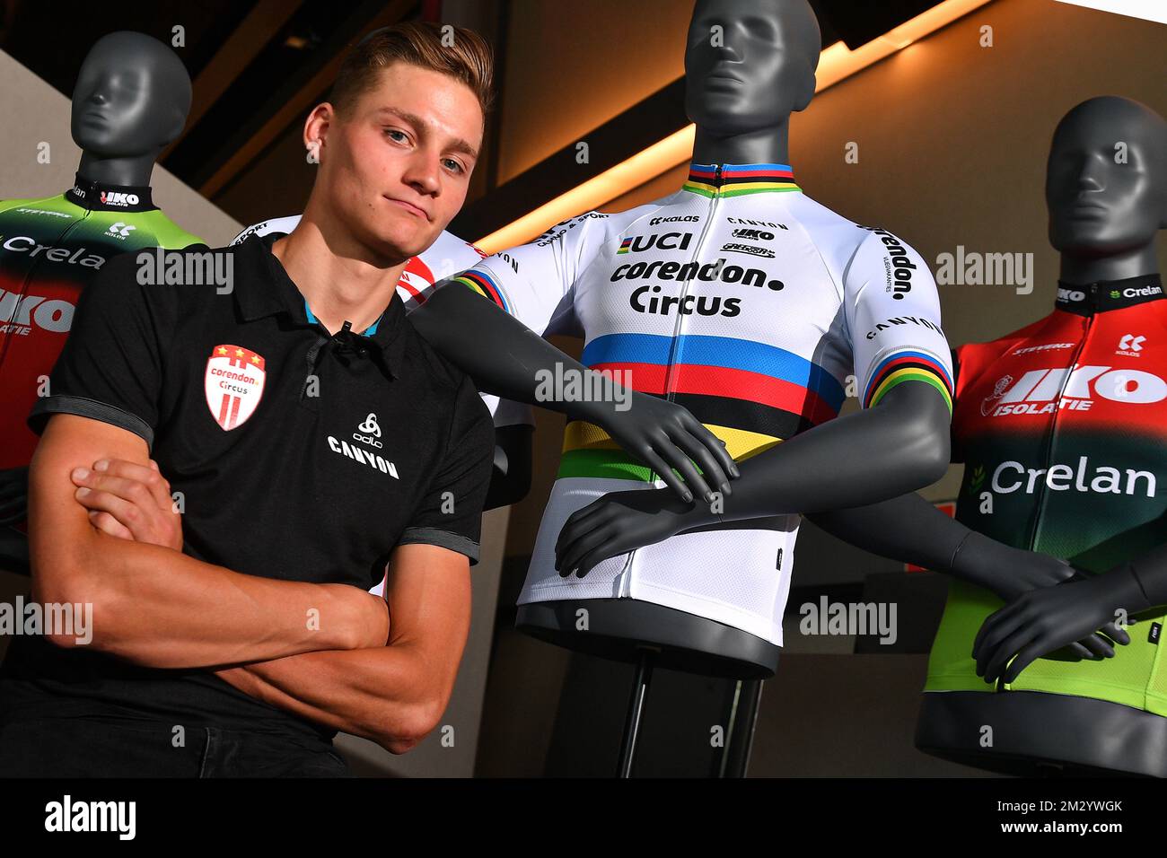 Dutch Mathieu Van Der Poel pictured after the team presentation of the ...