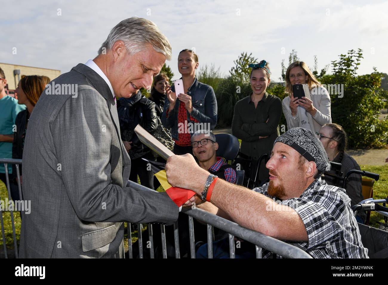 King Philippe - Filip of Belgium pictured at a visit of Belgian Royal ...