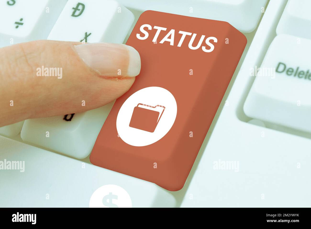 Writing displaying text Status. Word Written on situation at a ...