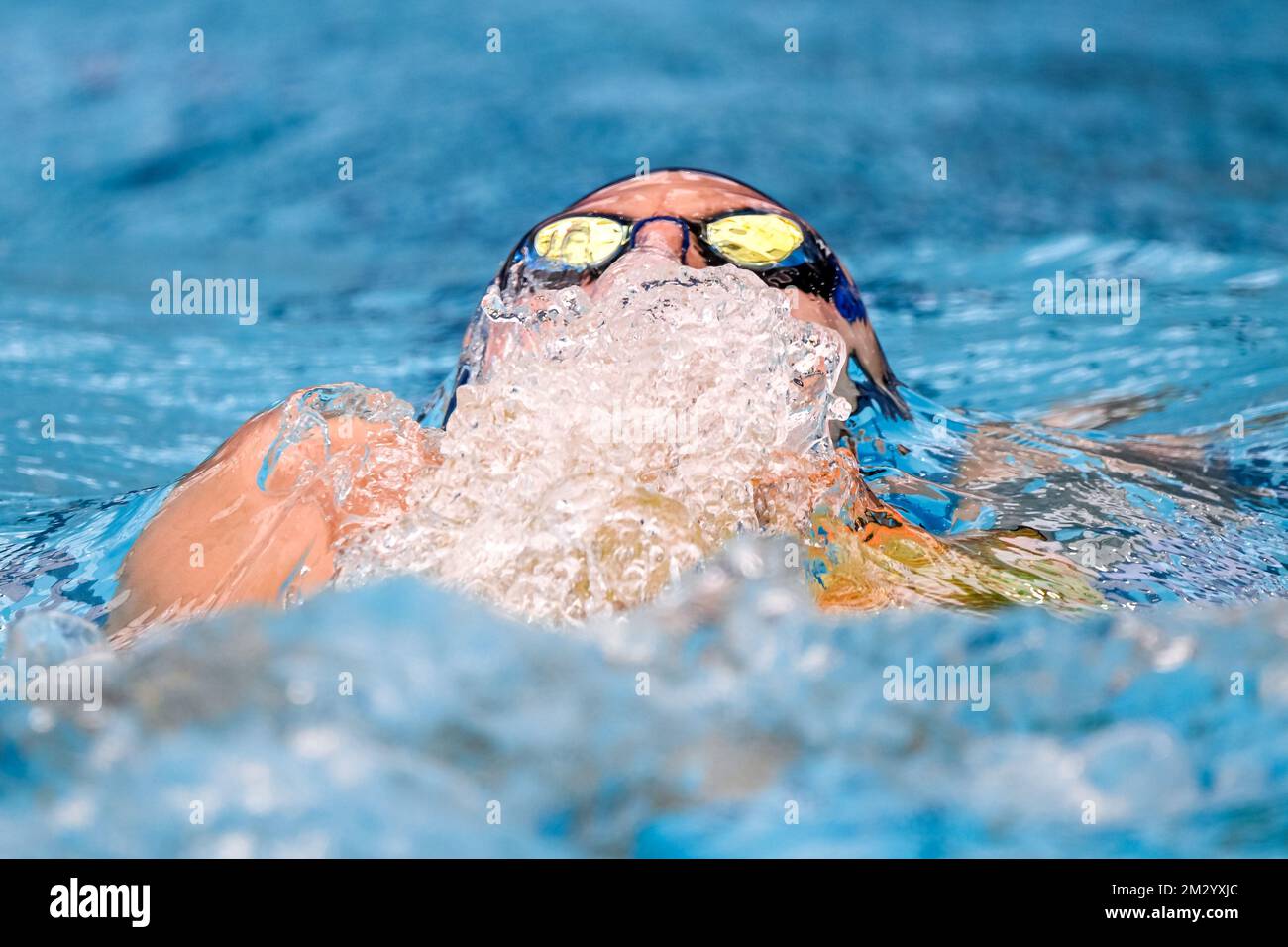 Caroline Pilhatsch of Austria competes in the 4x50m Medley Relay Mixed ...