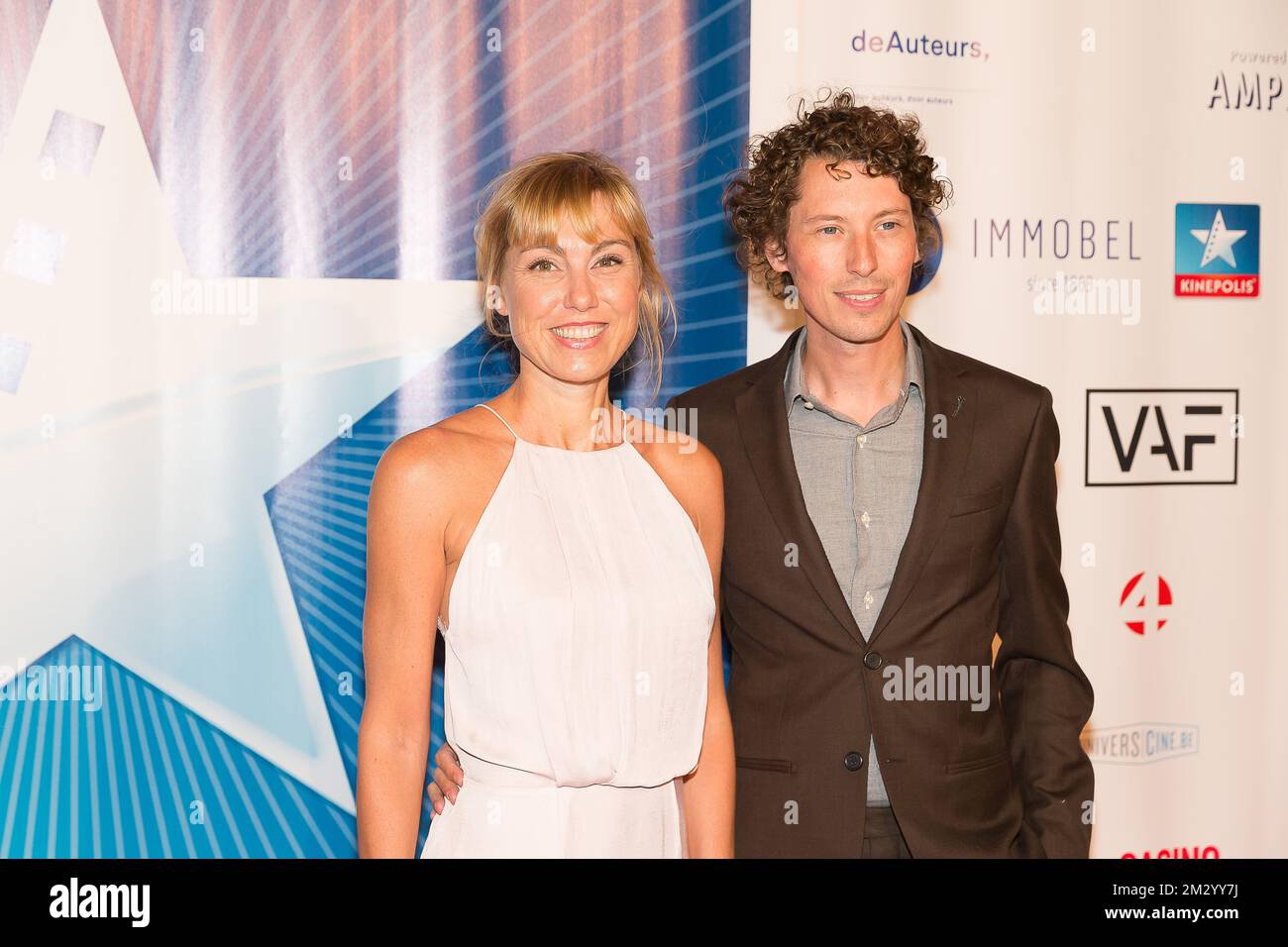 Actress Malin-Sarah Gozin and her partner pictured during the opening ...