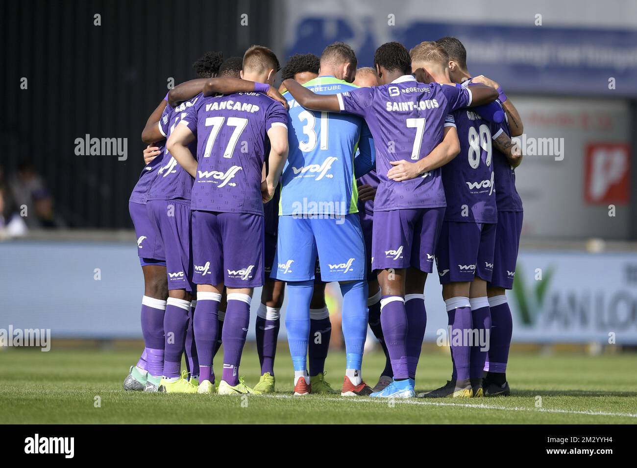 Beerschot's players pictured during a soccer match between KVC Westerlo ...