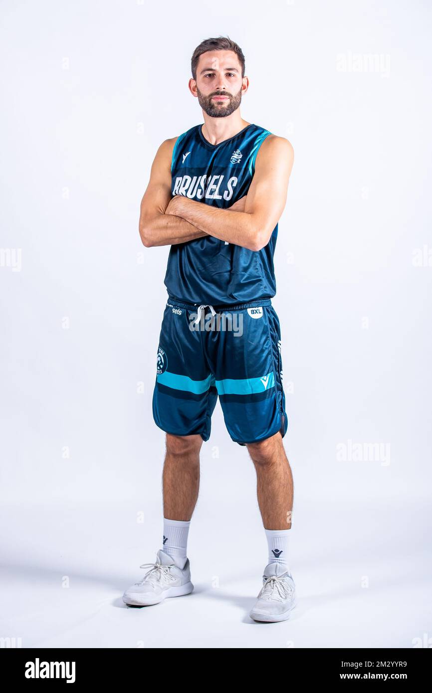 Brussels' Domien Loubry poses at a photoshoot of Belgian Basketball ...
