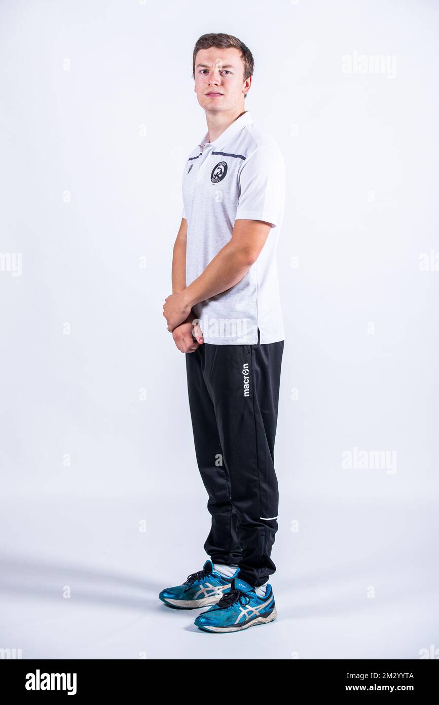 Brussels' Quentin Reginster poses at a photoshoot of Belgian Basketball ...