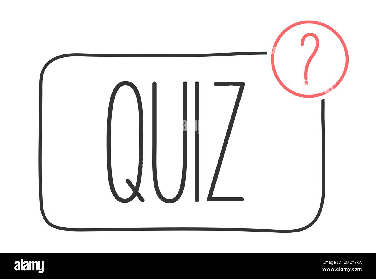 Quiz logo with speech bubble symbols, concept of questionnaire show ...