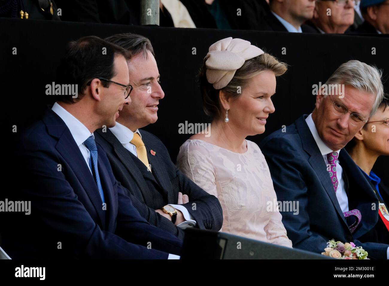 CD&V's Wouter Beke, Antwerp Mayor Bart De Wever, Queen Mathilde of ...