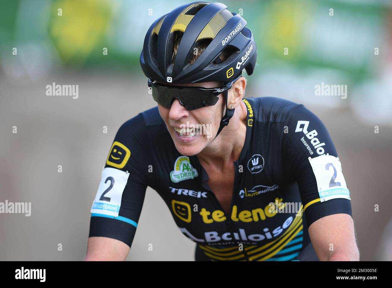 Belgian Ellen Van Loy pictured in action during the GP Eeklo, the first ...