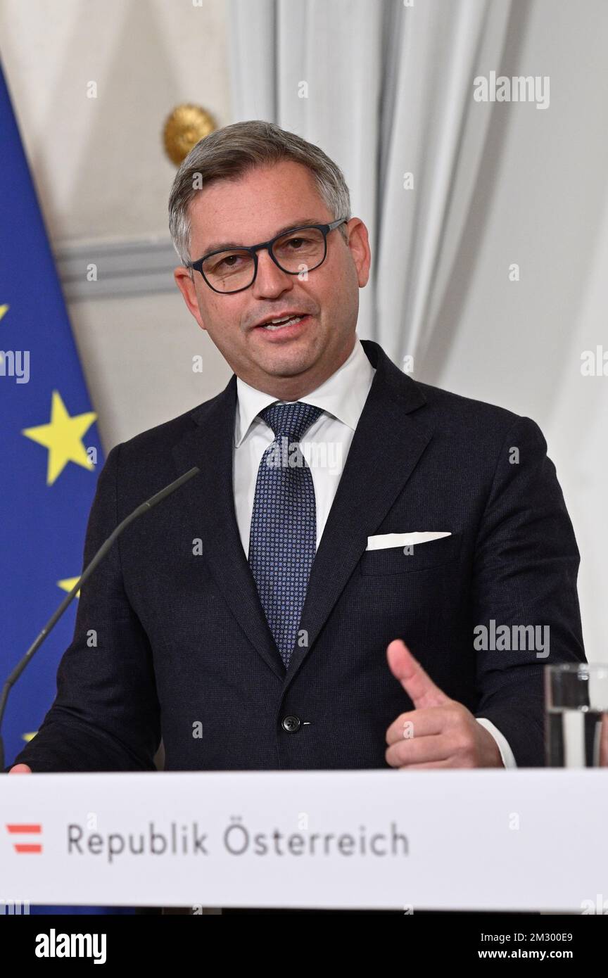 Vienna, Austria. 14th Dec, 2022. Council of Ministers of the Federal ...