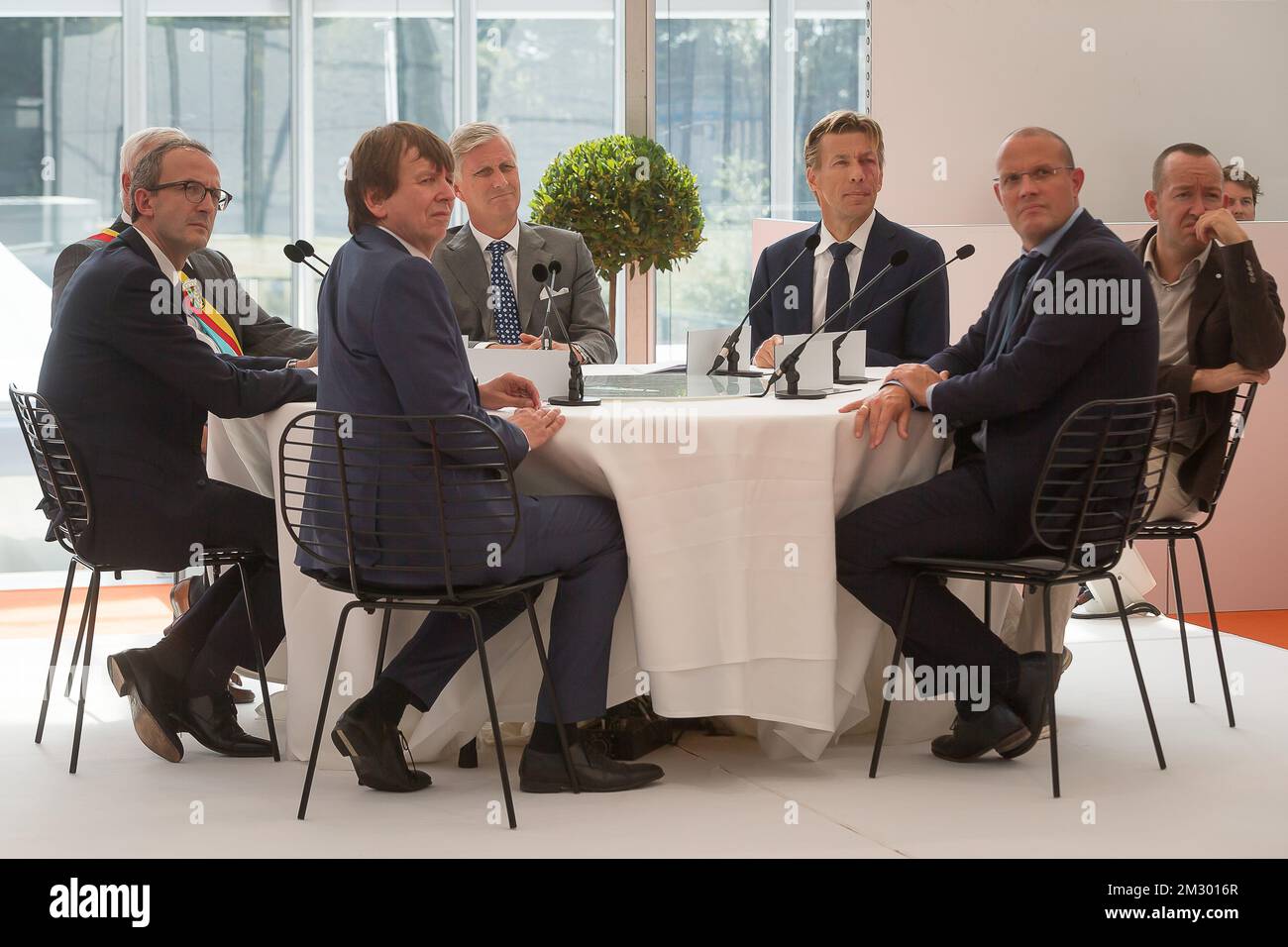 King Philippe - Filip of Belgium and Elia CEO Chris Peeters pictured ...