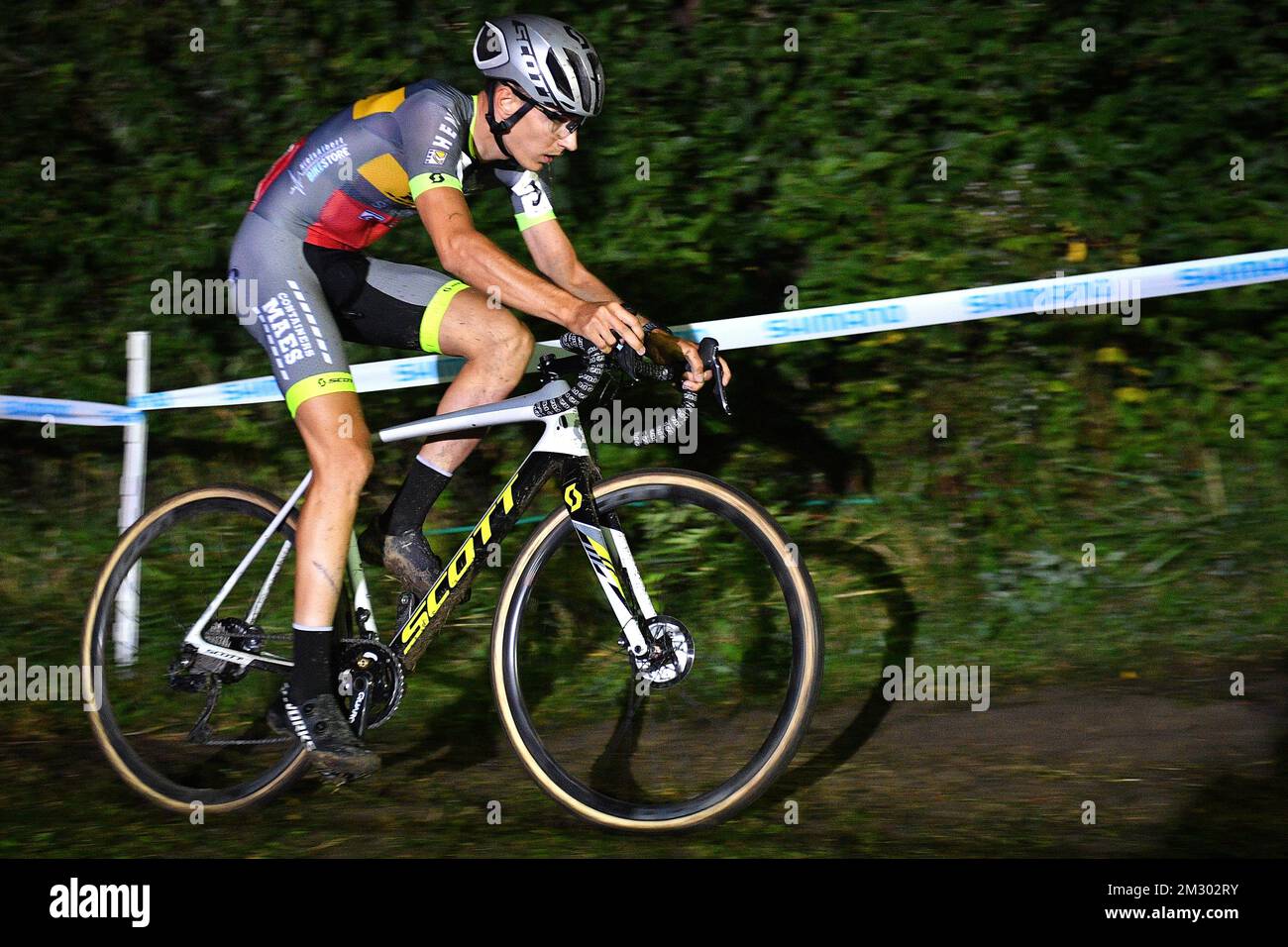 Belgian Lander Loockx pictured in action during the Jingle Cross UCI C2 ...