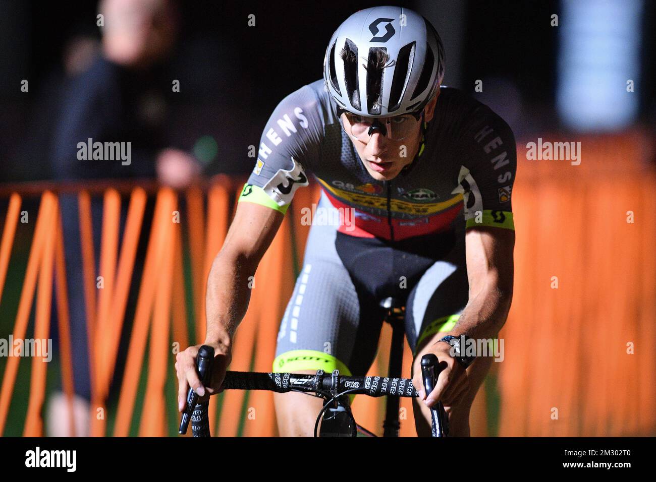Belgian Lander Loockx pictured in action during the Jingle Cross UCI C2 ...