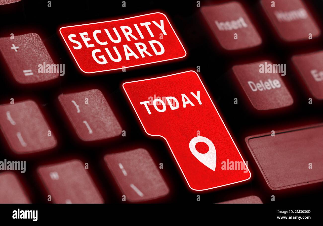 Handwriting Text Security Guard Business Approach Tools Used To Manage Multiple Security