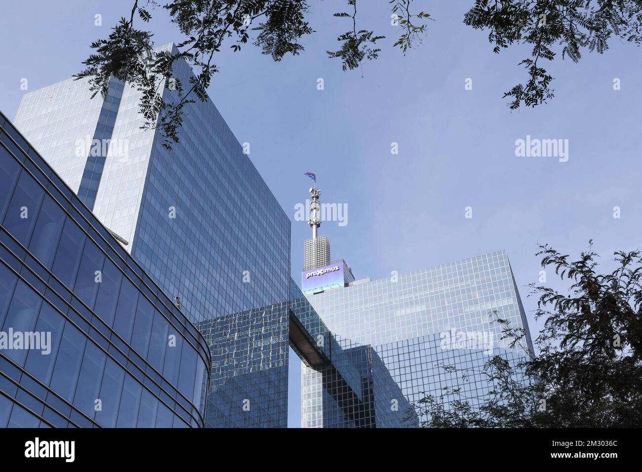 Illustration picture shows the headquarters of telecom company Proximus ...