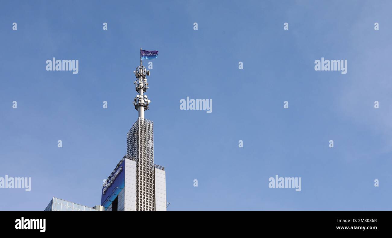 Illustration picture shows the headquarters of telecom company Proximus ...