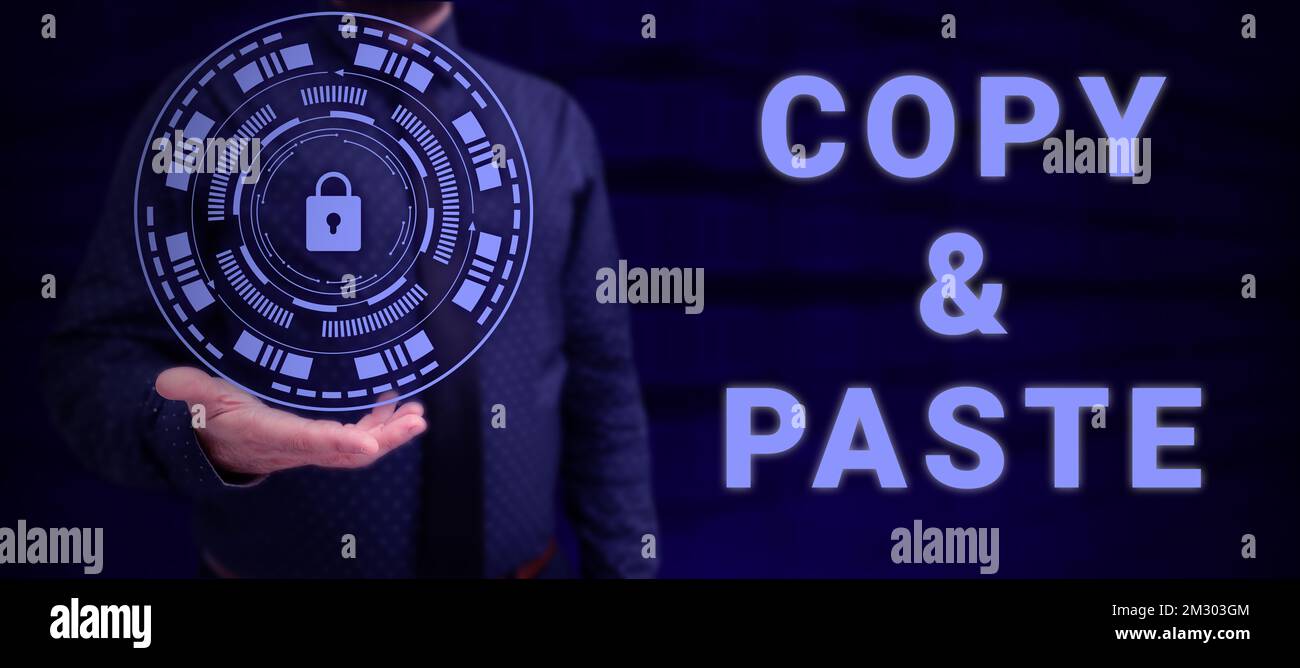 Conceptual caption Copy Paste. Concept meaning an imitation, transcript ...