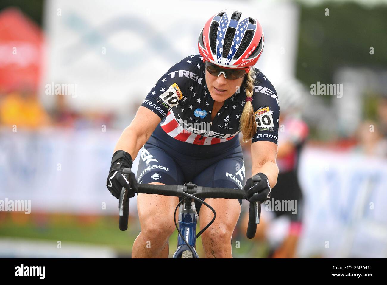 US Katie Compton pictured in action during the women's Jingle Cross ...