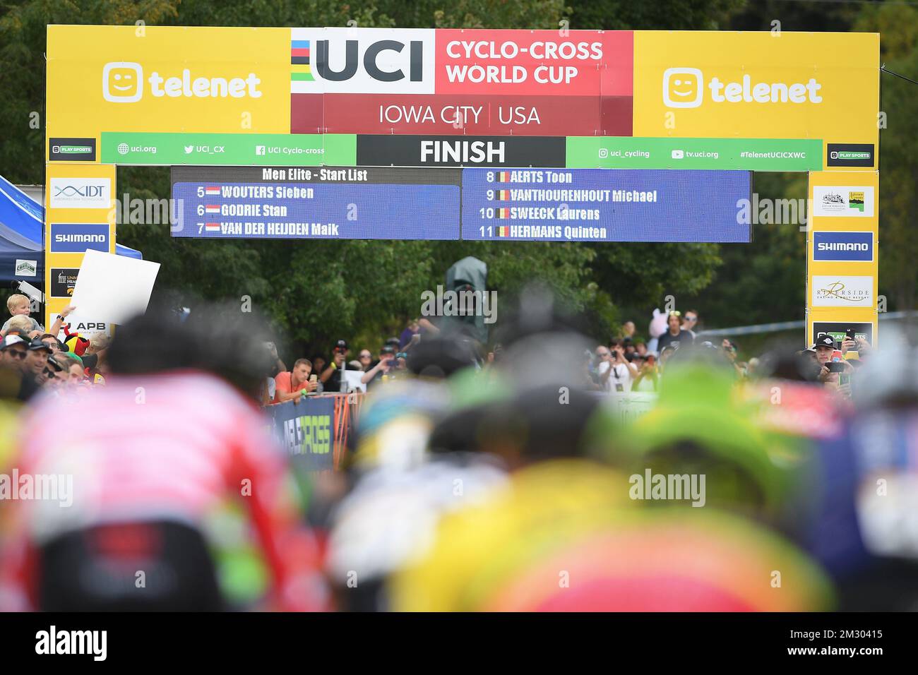 Illustration picture shows the start of the men's Jingle Cross World ...