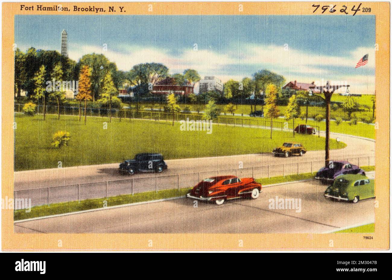 Fort Hamilton, Brooklyn, N. Y. , Cities & towns, Tichnor Brothers ...