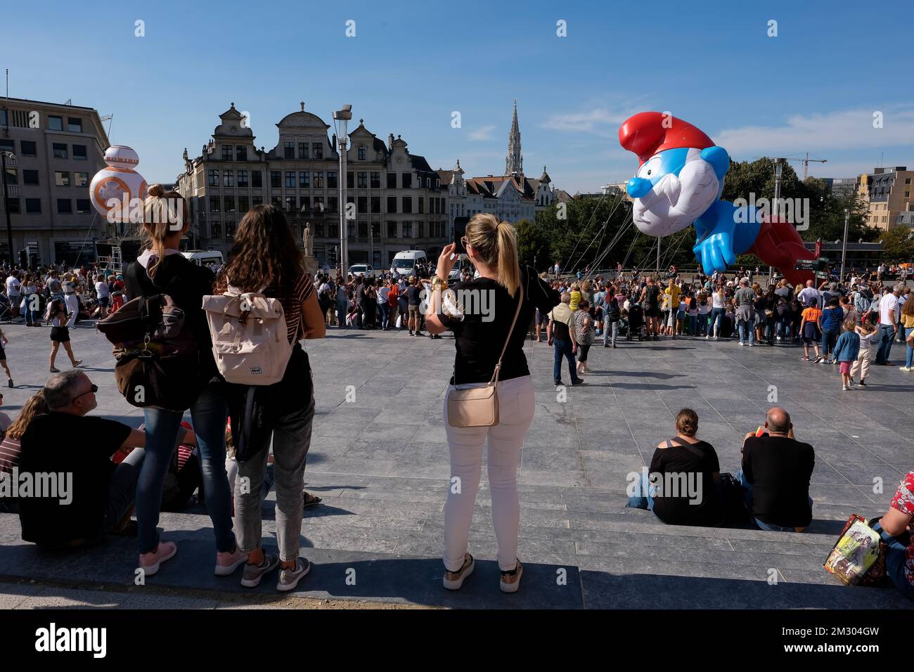 Illustration picture shows a Grote Smurf - Grand Schtroumpf balloon ...