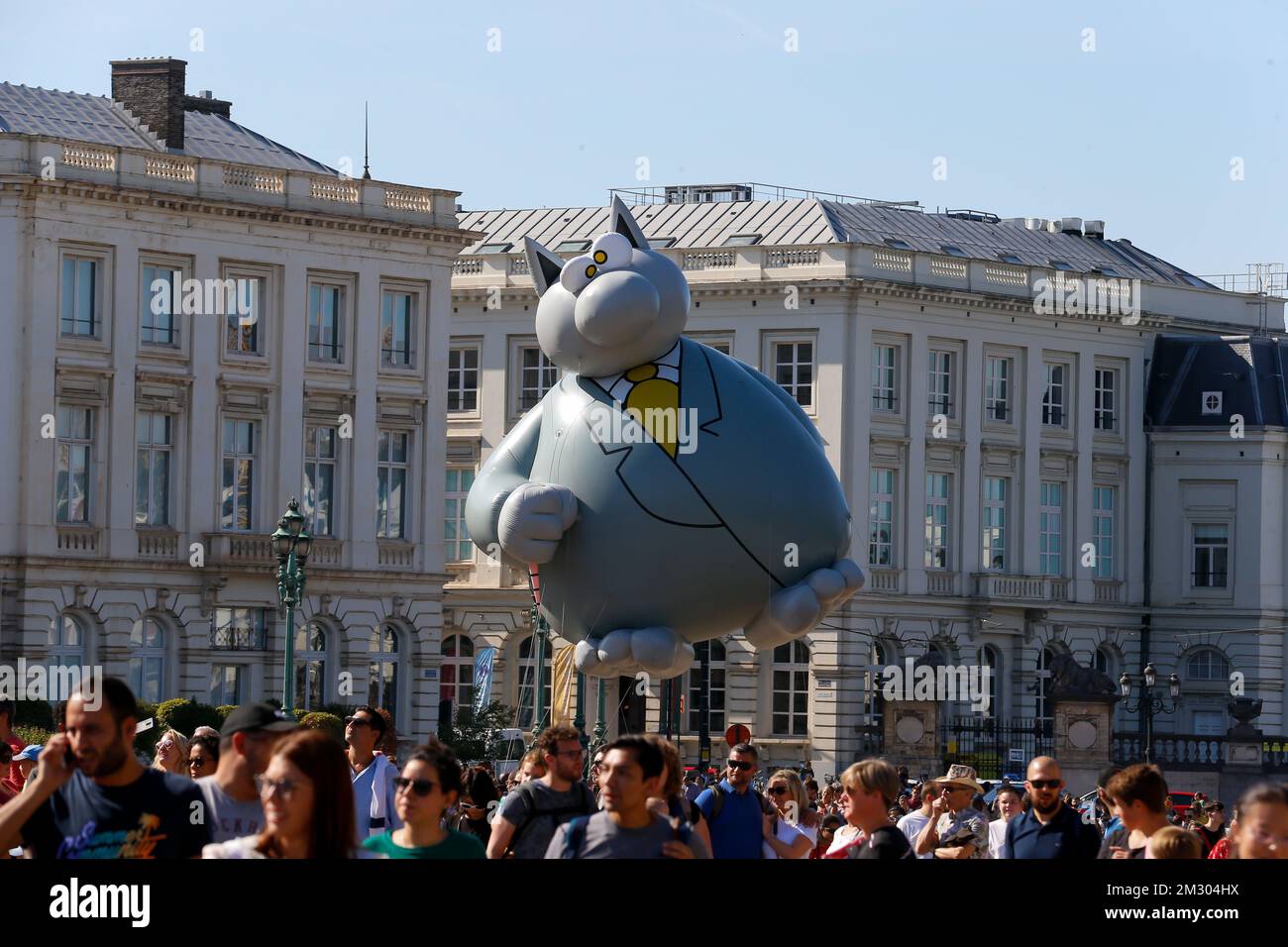 Illustration picture shows a 'Le Chat' balloon during the Balloon's Day ...