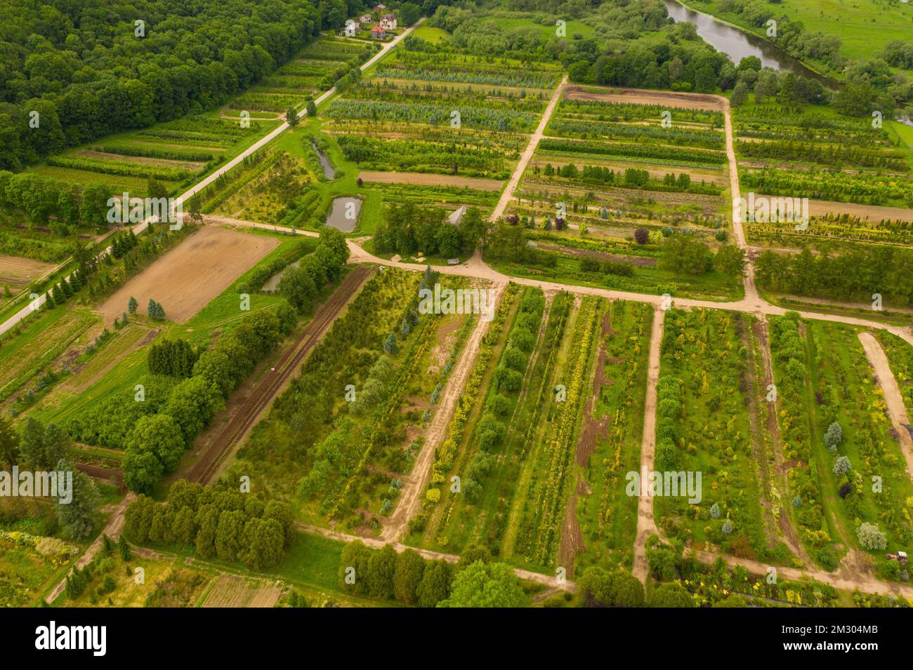 Drone photography rural gardens hi-res stock photography and images - Alamy