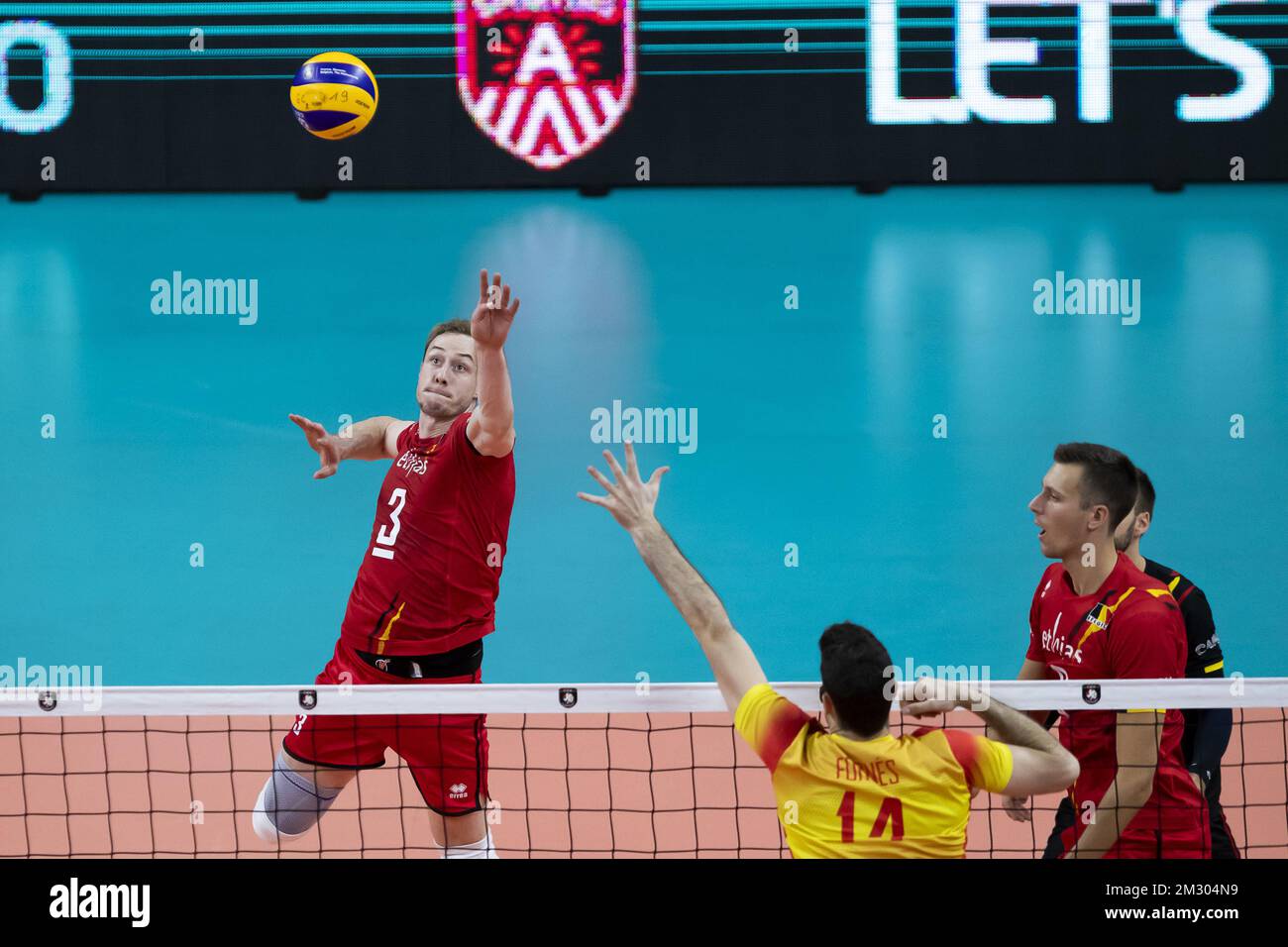 Belgium's Sam Deroo pictured in action during a group B game between ...