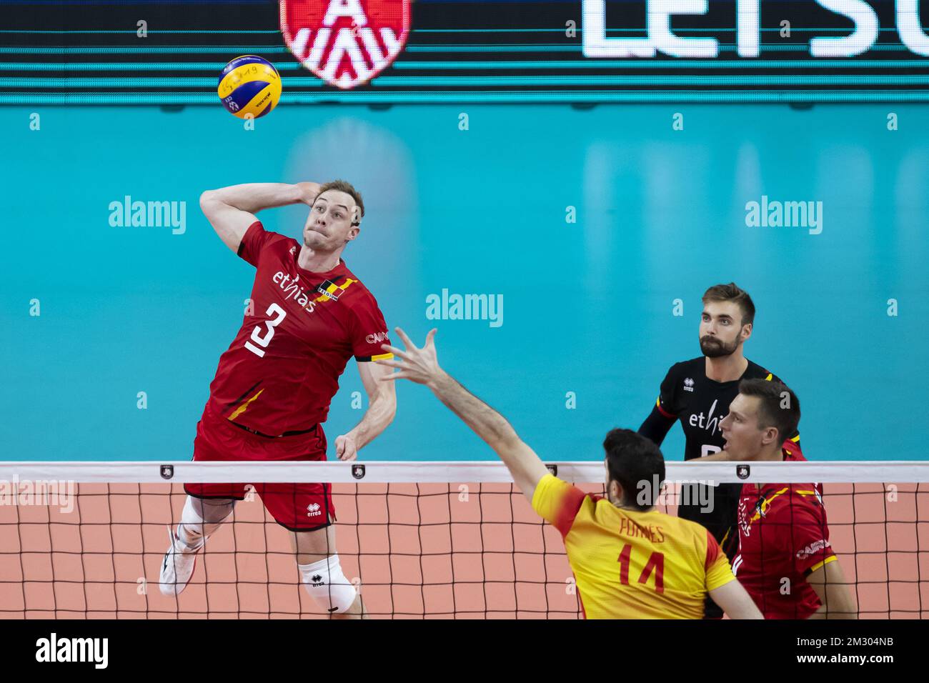 Belgium's Sam Deroo pictured in action during a group B game between ...