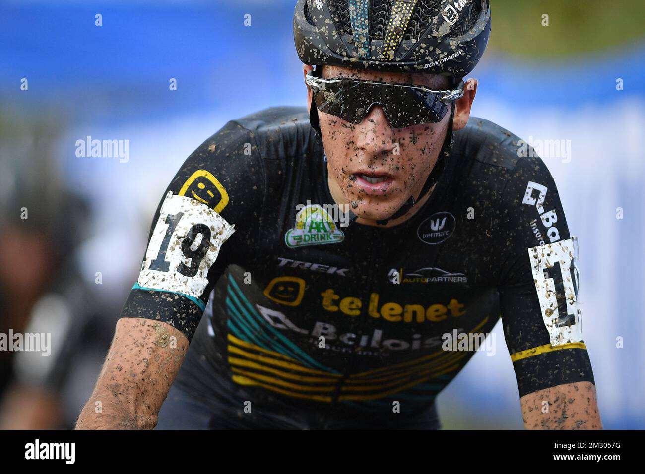 Belgian Nicolas Cleppe pictured in action during the Jingle Cross UCI ...