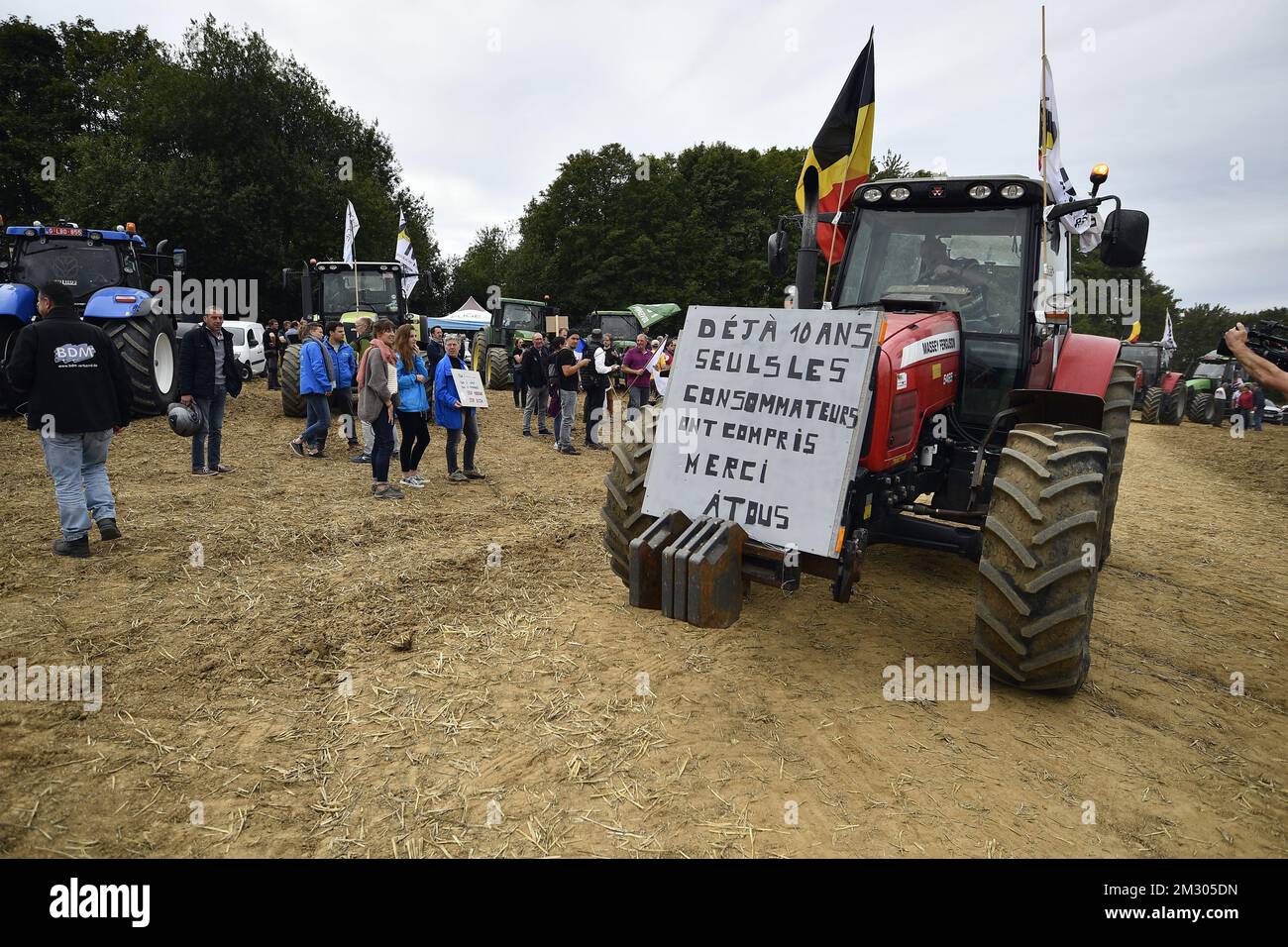 a protest action and commemoration of the 2009 milk crisis organized by ...
