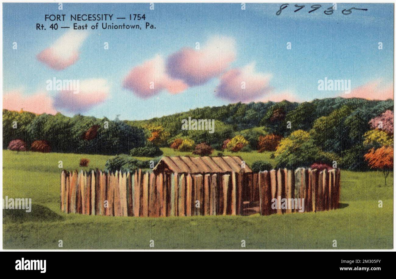 Fort Necessity -- 1754, Rt. 40 -- east of Uniontown, Pa. , Military ...