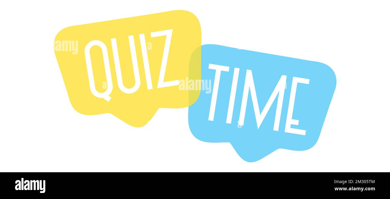 Quiz logo with speech bubble symbols, concept of questionnaire show ...