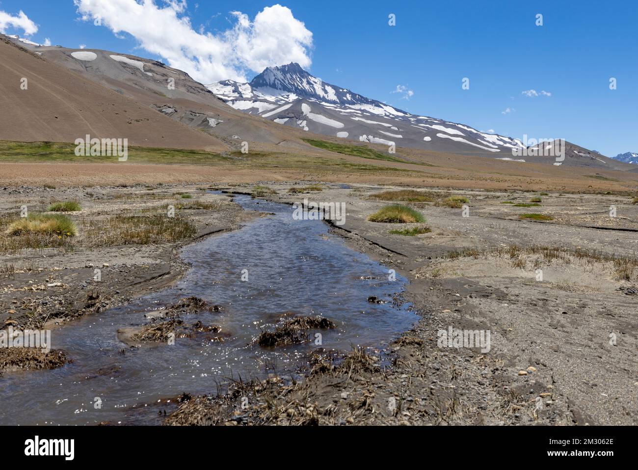 Volcano Planchón-Peteroa and landscape at Paso Vergara - crossing the ...