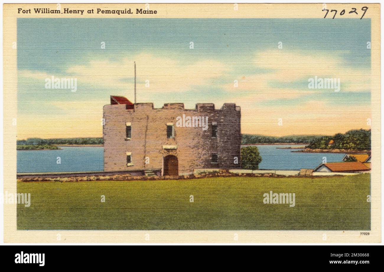 Fort William at Pemaquid, Maine , Military facilities, Tichnor Brothers ...