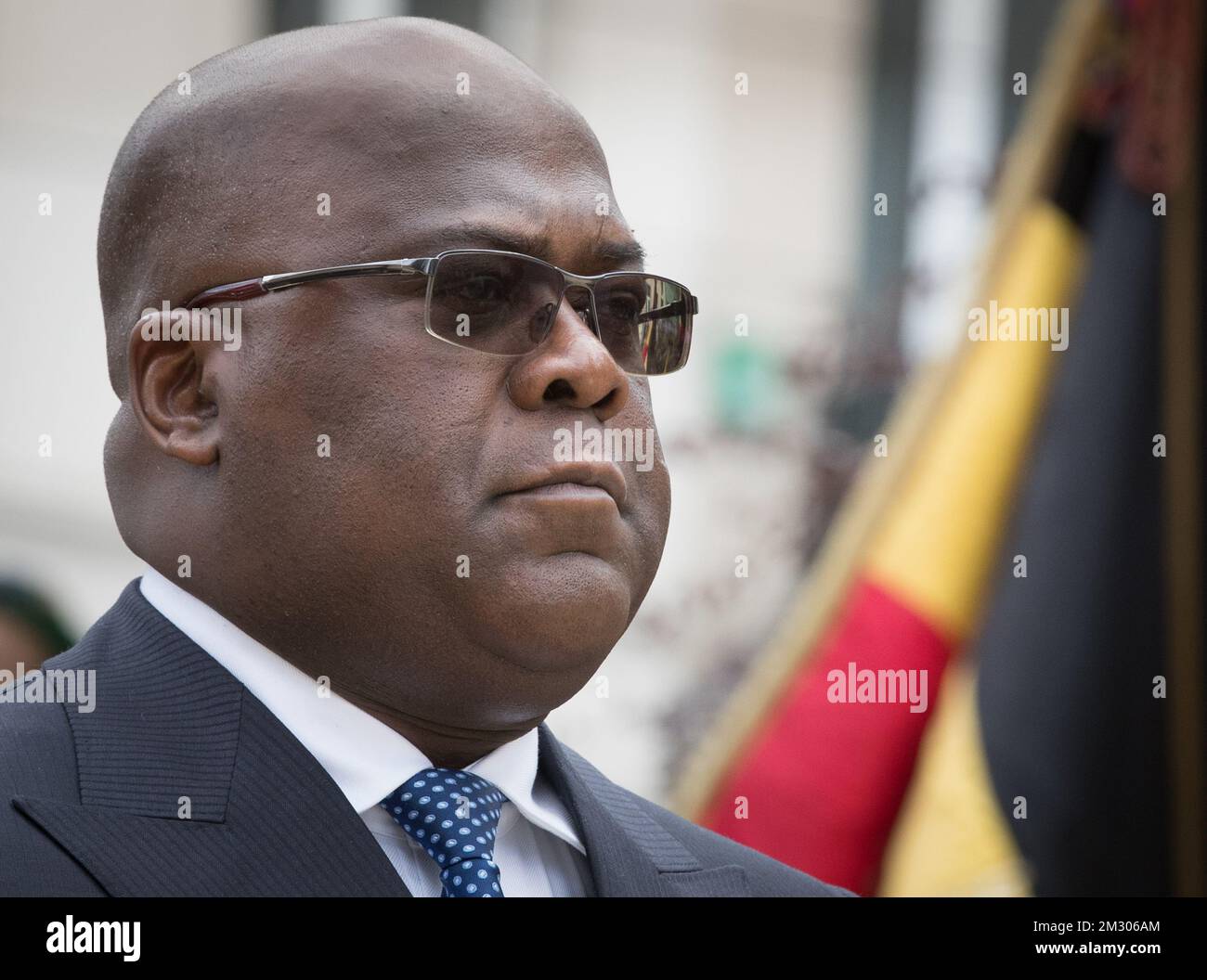 DRC Congo President Felix Tshisekedi pictured during at the tomb of the ...