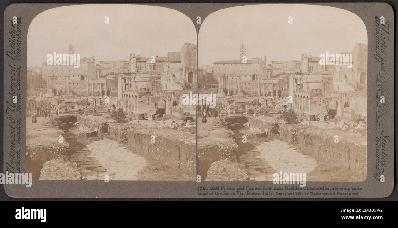 Forum and Capitol from near Basilica Constantine, showing ancient ...