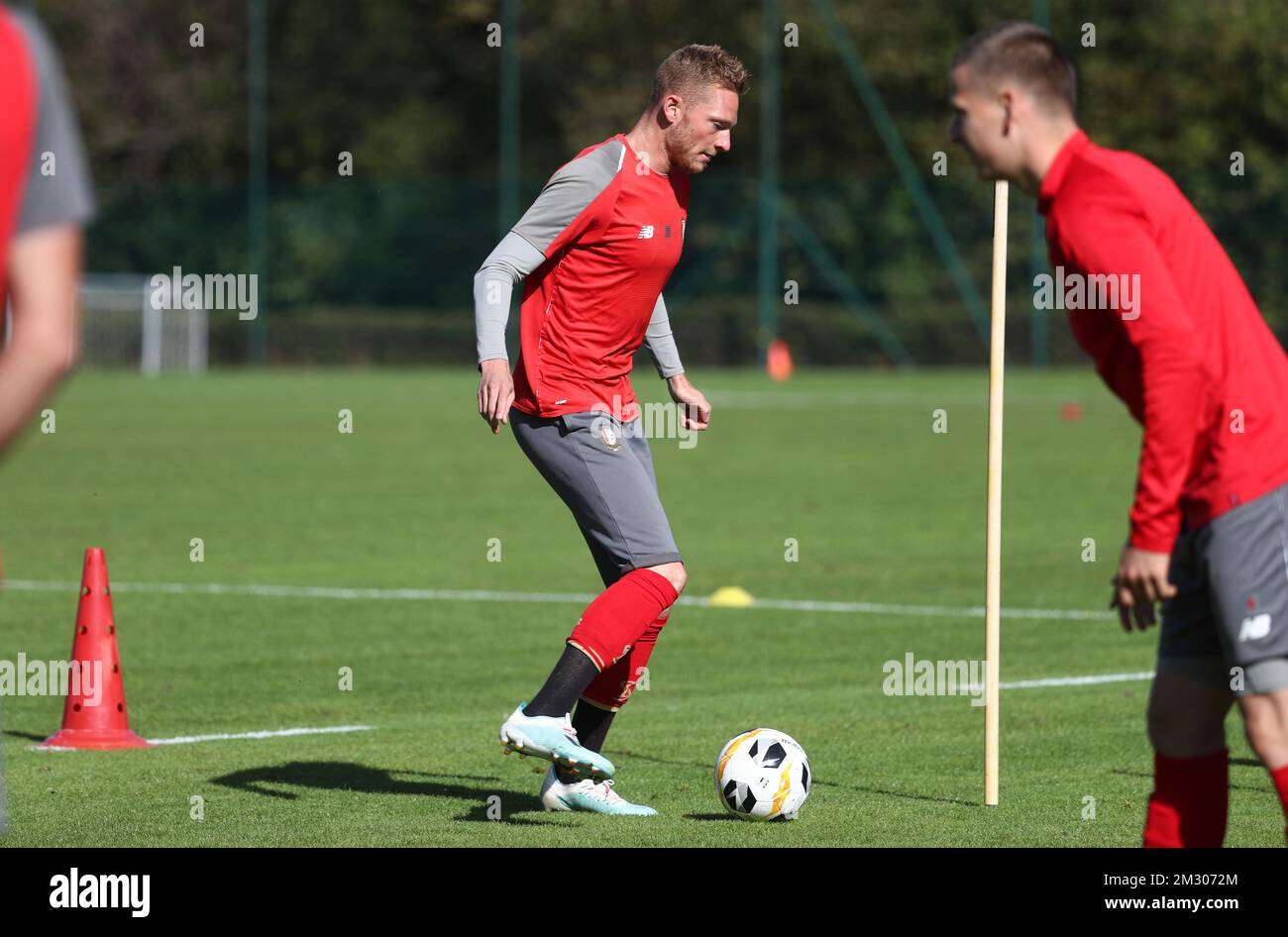 Standard's Renaud Emond pictured in action during a training session of ...