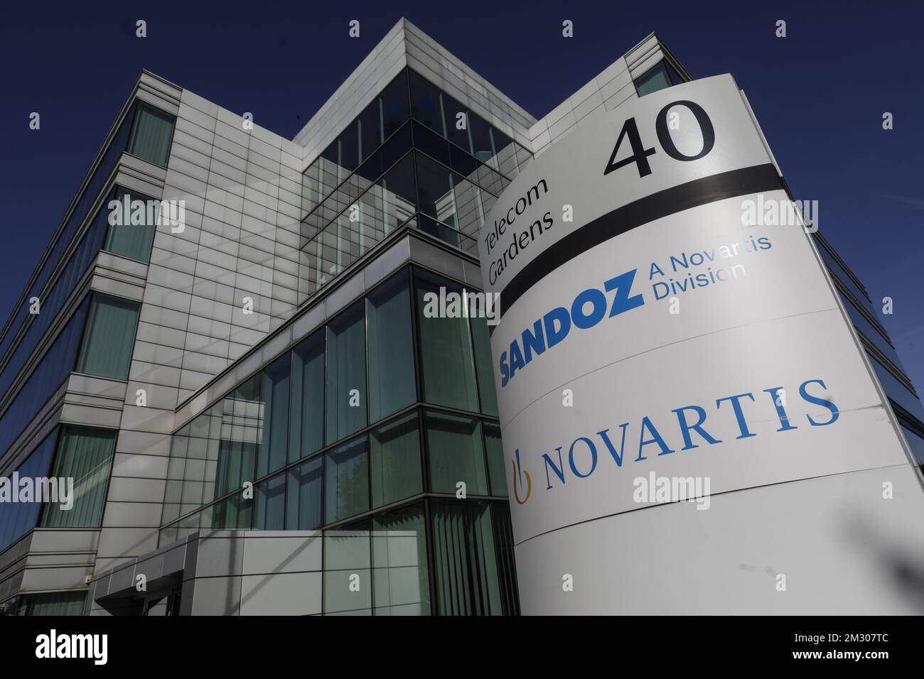 Illustration picture shows the Novartis Belgium headquarters in ...
