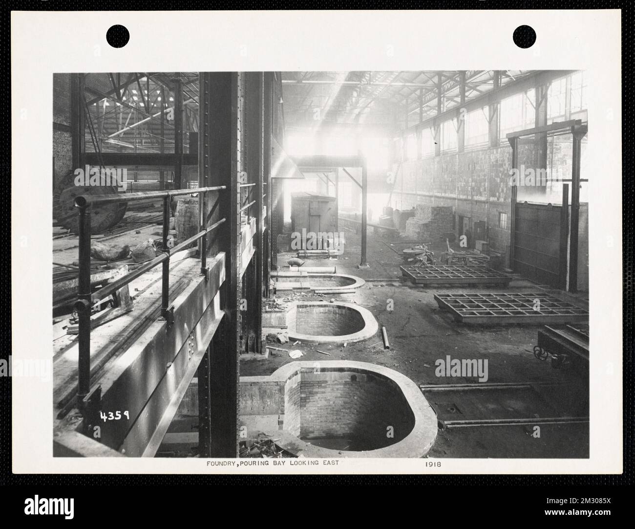 Foundry, pouring bay looking east , Ordnance industry, Foundries ...