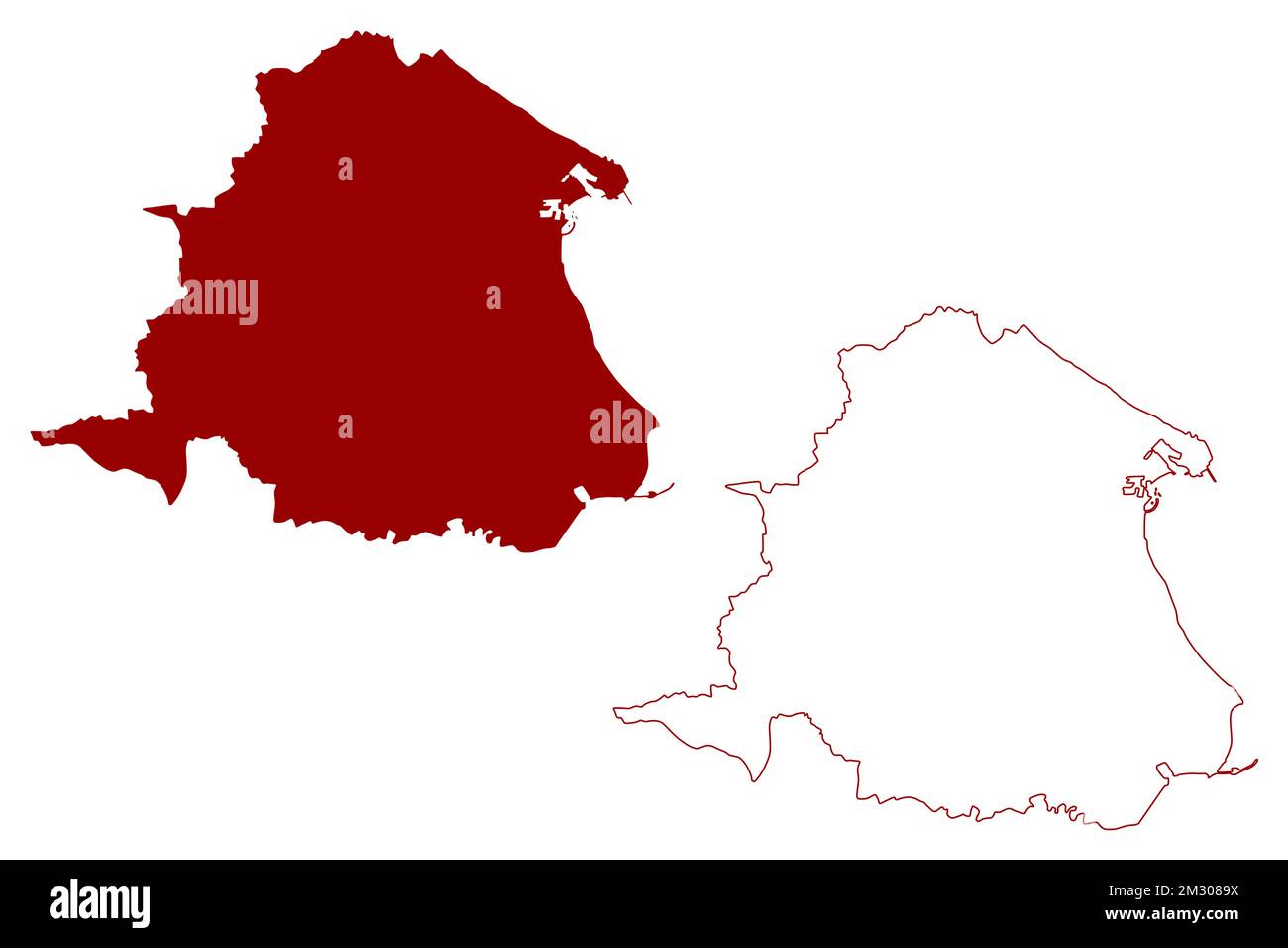 Map of hartlepool Stock Vector Images - Alamy
