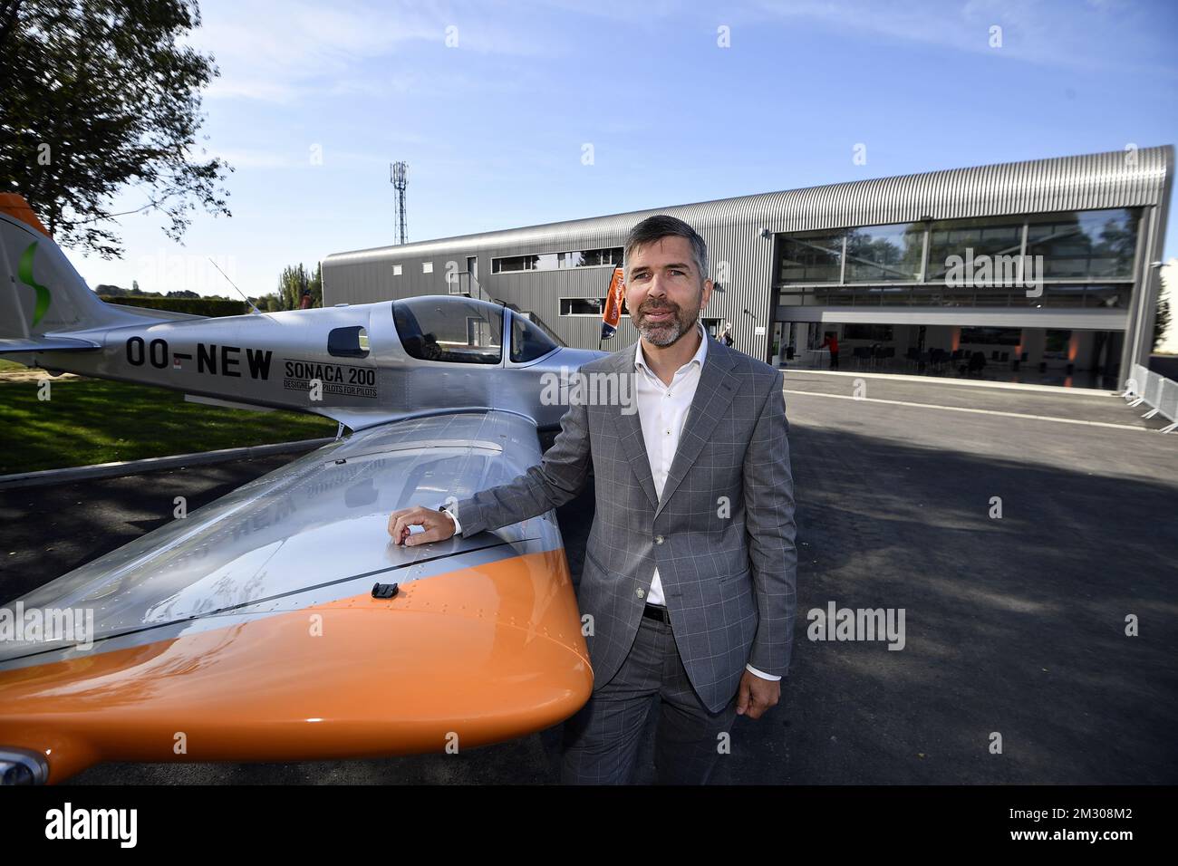 Sonaca CEO's Harold Van Der Straten pictured during at the official ...