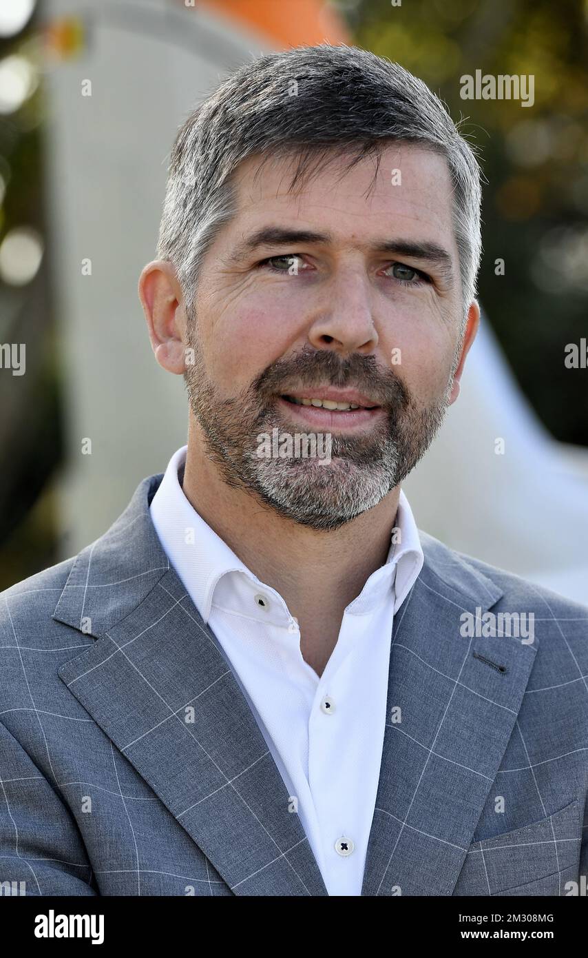 Sonaca CEO's Harold Van Der Straten pictured during at the official ...