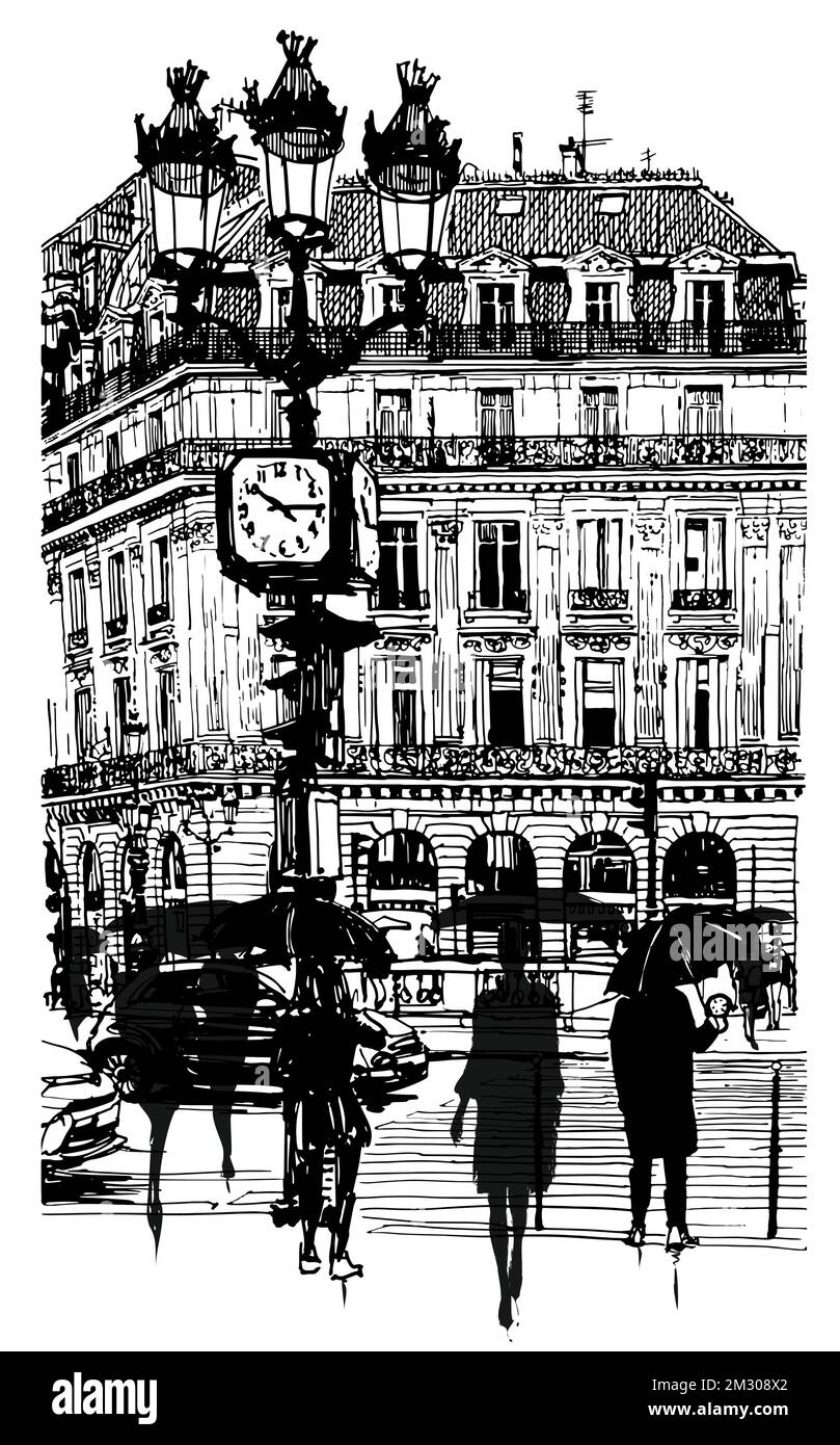 House of the umbrellas Stock Vector Images - Alamy