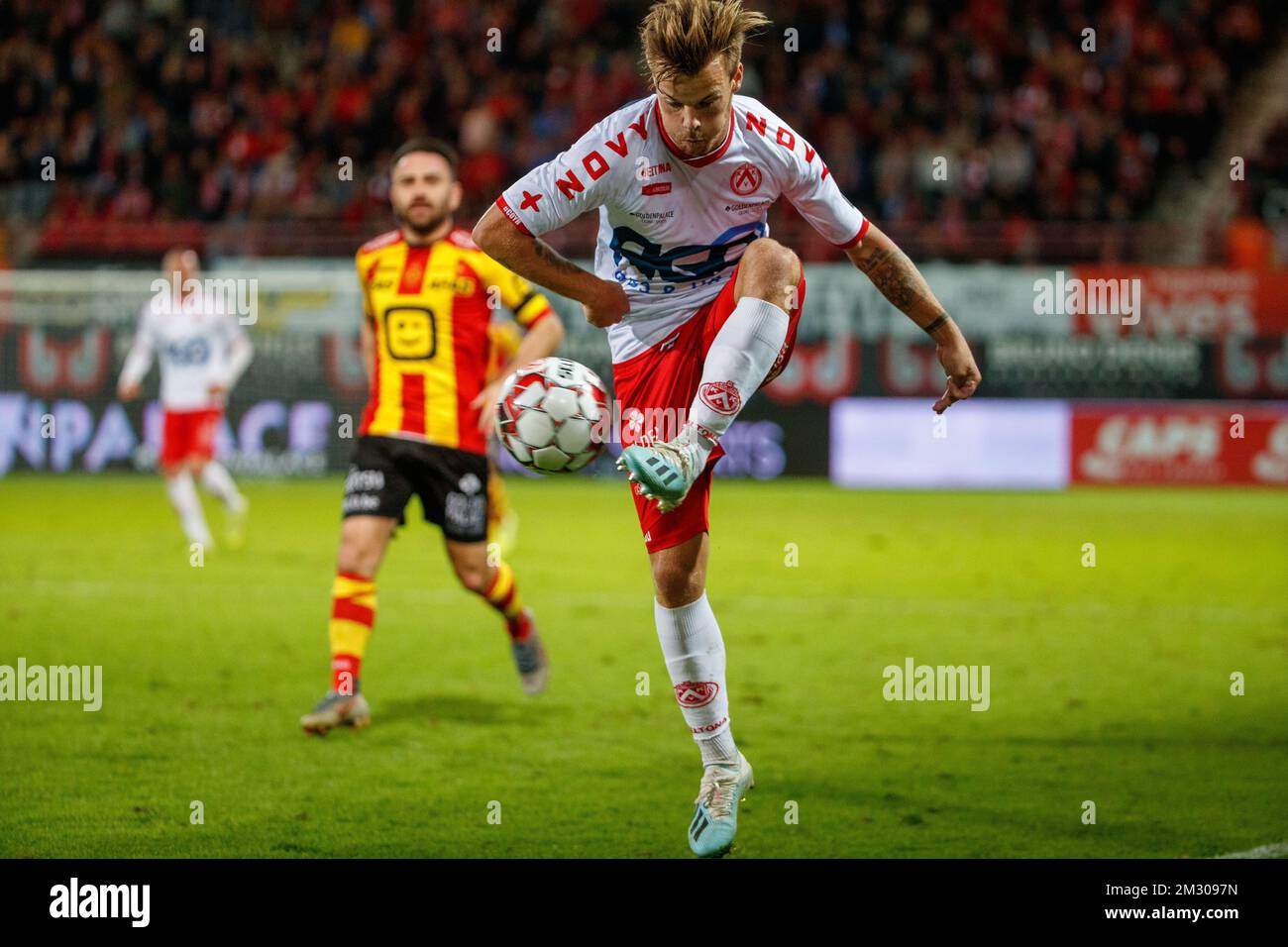 Kortrijk's Kristof D'Haene pictured in action during a soccer match between KV Kortrijk and KV ...