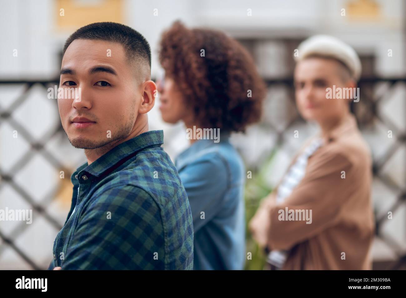 Man and two ladies hi-res stock photography and images - Alamy