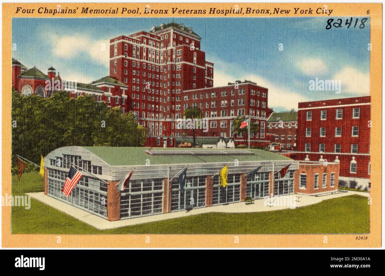 Four Chaplains' Memorial Pool, Bronx Veterans Hospital, Bronx, New York ...